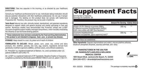 Testo-Boost – Dr. Randolph's Wellness Store